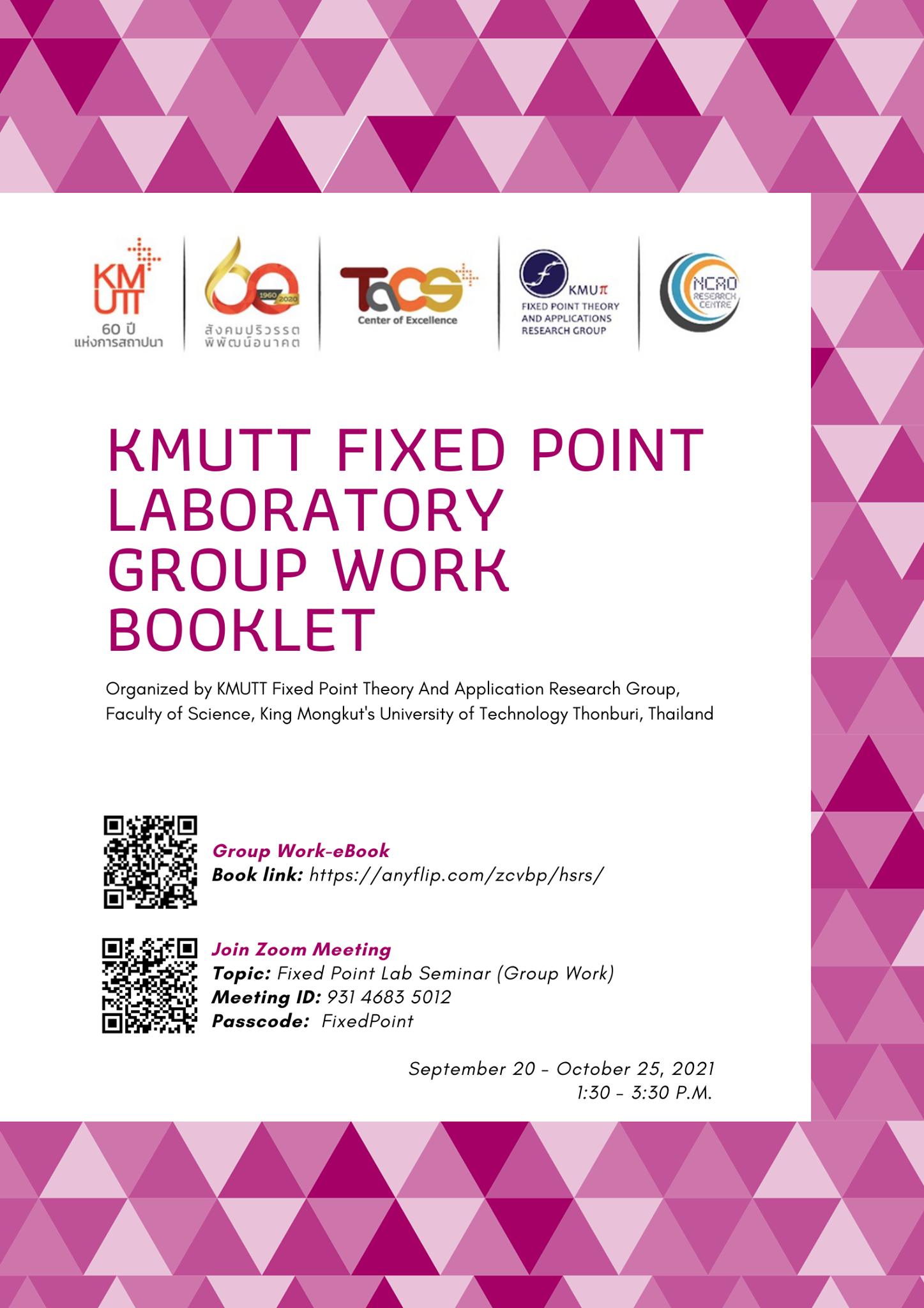 KMUTT Fixed Point Laboratory Group Work Series – TaCS