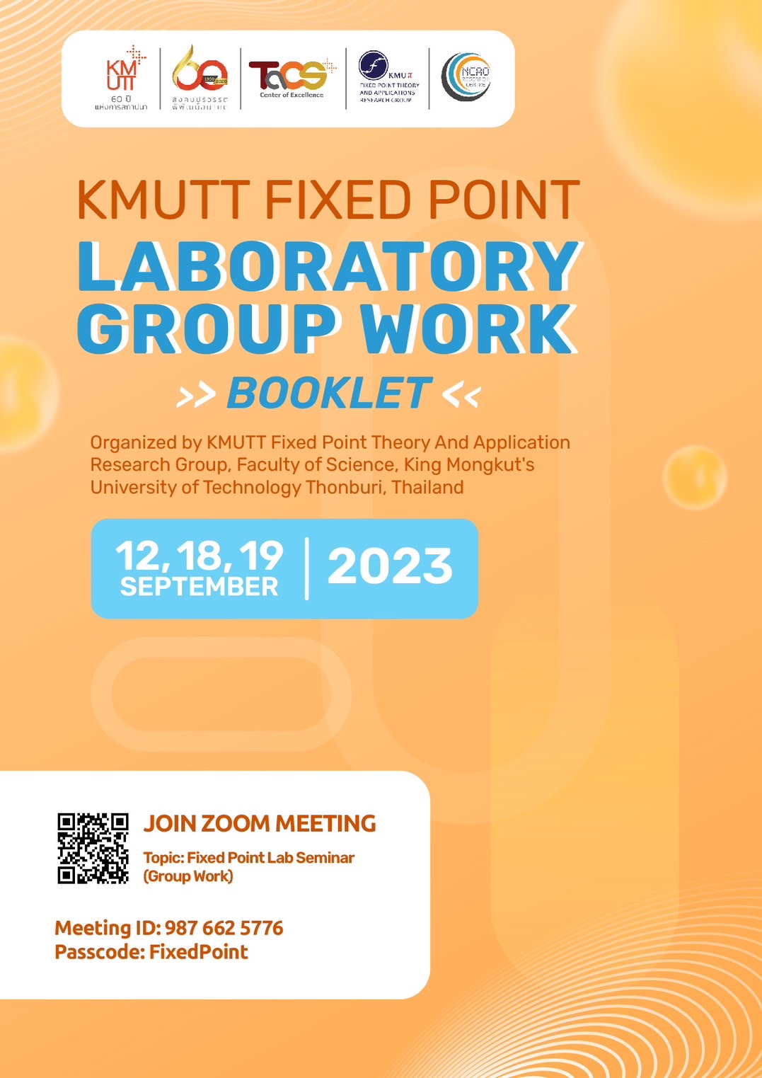 KMUTT Fixed Point Laboratory Group Work Series – TaCS